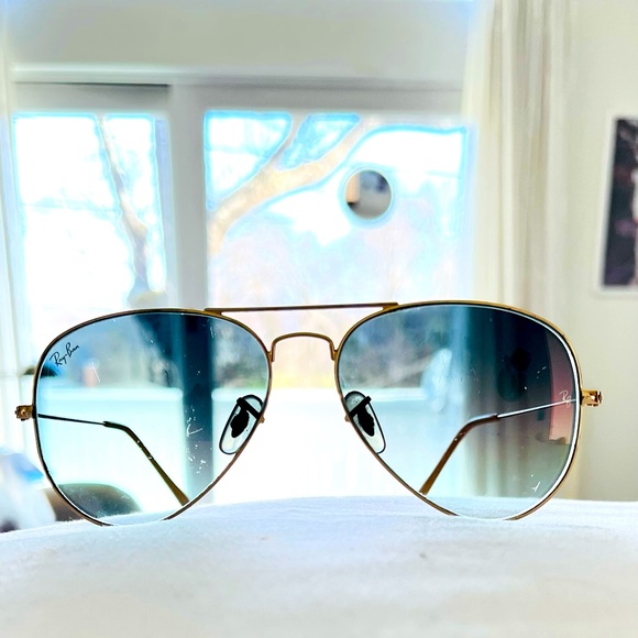Ray-Ban | Accessories | Ray Ban Aviators Gold Frames Rainbow Lenses ...